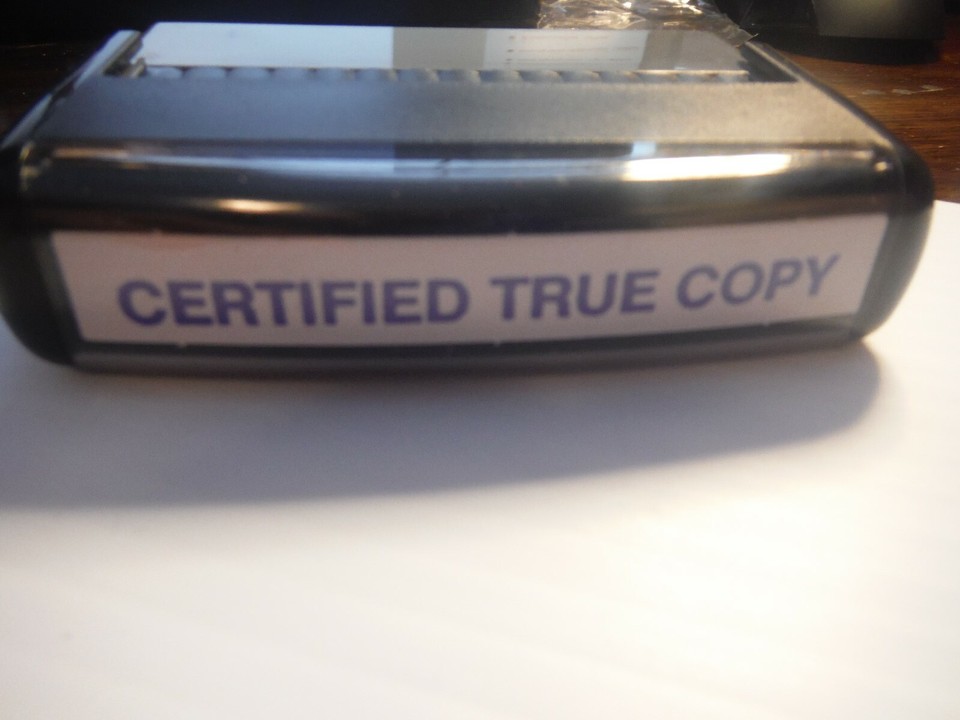 Trodat 4916 Self Inking RUBBER STAMP "Certified True Copy" Blue Ink | eBay