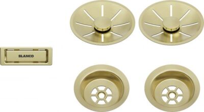 Blanco Drain/Overflow Set for Double Basin Satin Gold 203477 | eBay
