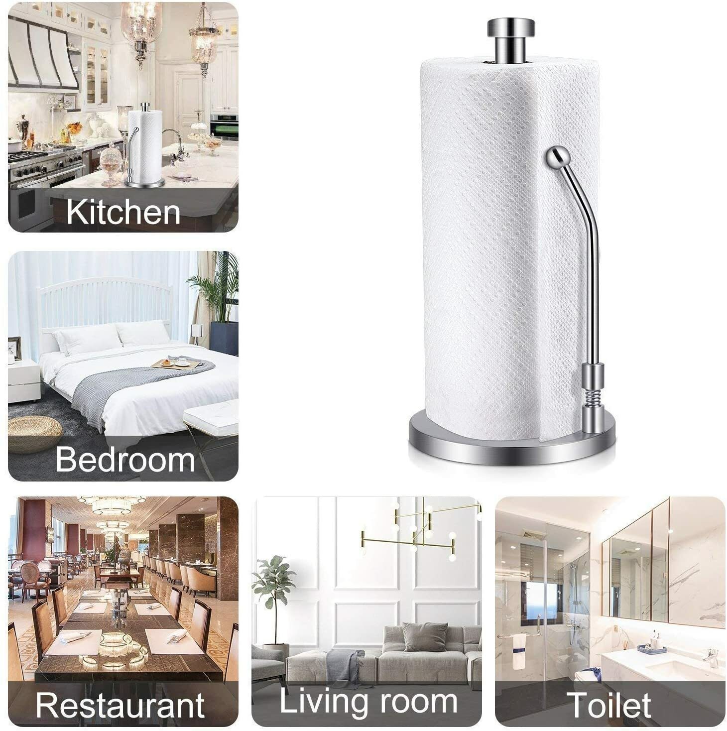 Stainless Steel Kitchen Roll Paper Tissue Holder Paper Roll Tissue ...