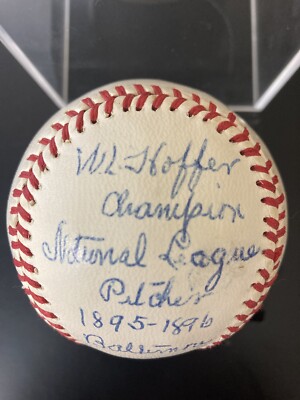 Exceptionally Rare William “Bill” Hoffer Autographed Worth Baseball ...