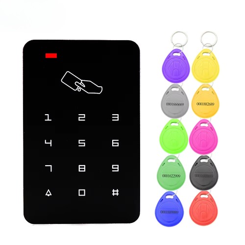 Access Controller with EM keychains RFID Access Control Keypad digital ...