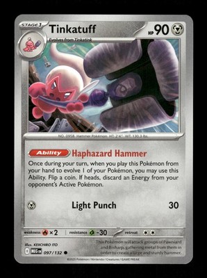 Tinkatuff Common ME01: Mega Evolution 097/132 NM Pokemon NM | eBay