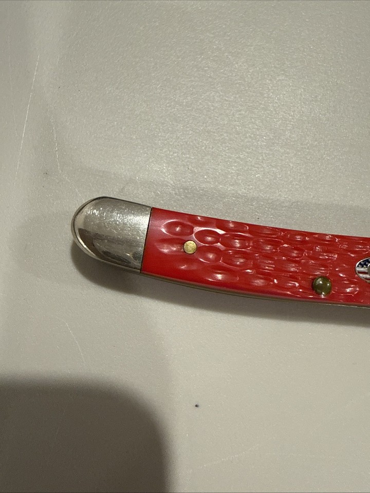 Case XX 61087 SS Jack Pocket Knife Fire Engine Red Jigged Bone Handles ...