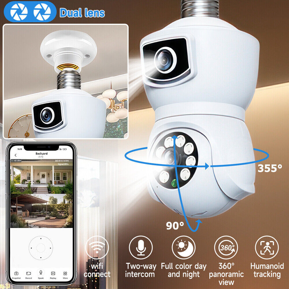 Light Bulb Socket Security Camera G6