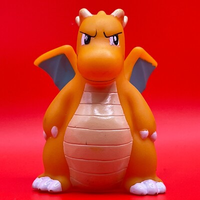 Angry Dragonite Figure Pokemon Bandai Kids Finger Puppet Rare Vintage ...