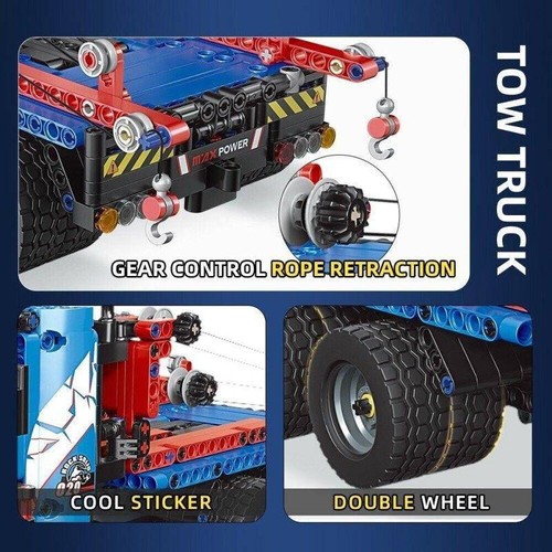 Motorized Tow RC Truck Building Blocks Sets MOC Bricks DIY Model Toys ...