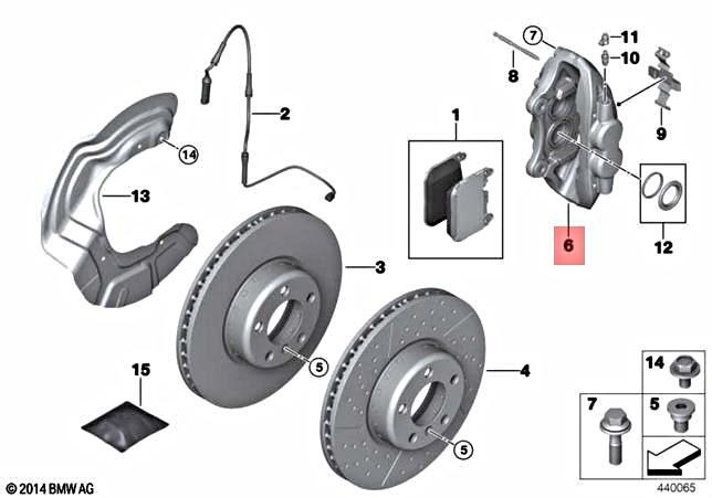 Genuine BMW Hybrid 3 F30 F31 F32 F33 F34 F35 CALIPER HOUSING RIGHT ...