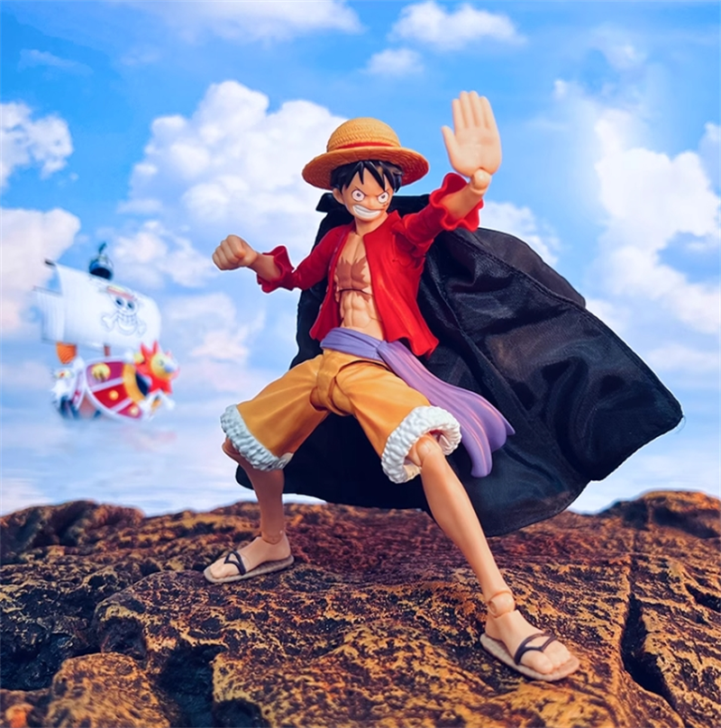 1/12 Black Wired Cloak Jacket Coat for 6" One Piece Luffy Figure (No ...
