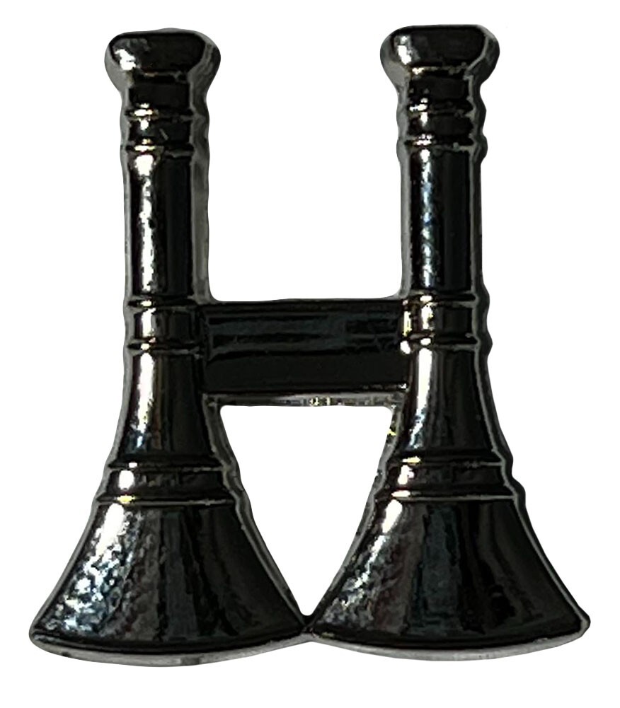 Lot of 50 Fire Captain Double Bugles Silver Motorcycle Hat Cap Lapel ...