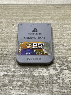 Official Sony PlayStation PS1 Memory Card w/ PSM "Resident Evil 2 ...