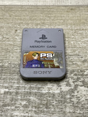 Official Sony PlayStation PS1 Memory Card w/ PSM "Resident Evil 2 ...