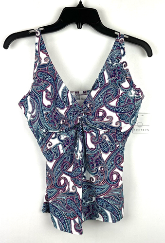 Sunsets Women’s Paisley Underwire Padded Tankini Top Size 34DD | eBay
