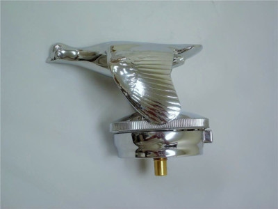1928 1929 Ford Model A CHROME Thermo QUAIL Radiator Cap w/ Thermometer ...