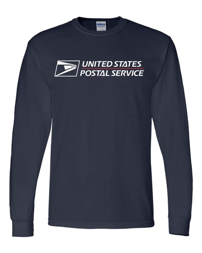 Shirts USPS POSTAL LONG SLEEVE NAVY T-SHIRT FULL POSTAL LOGO ON CHEST ...