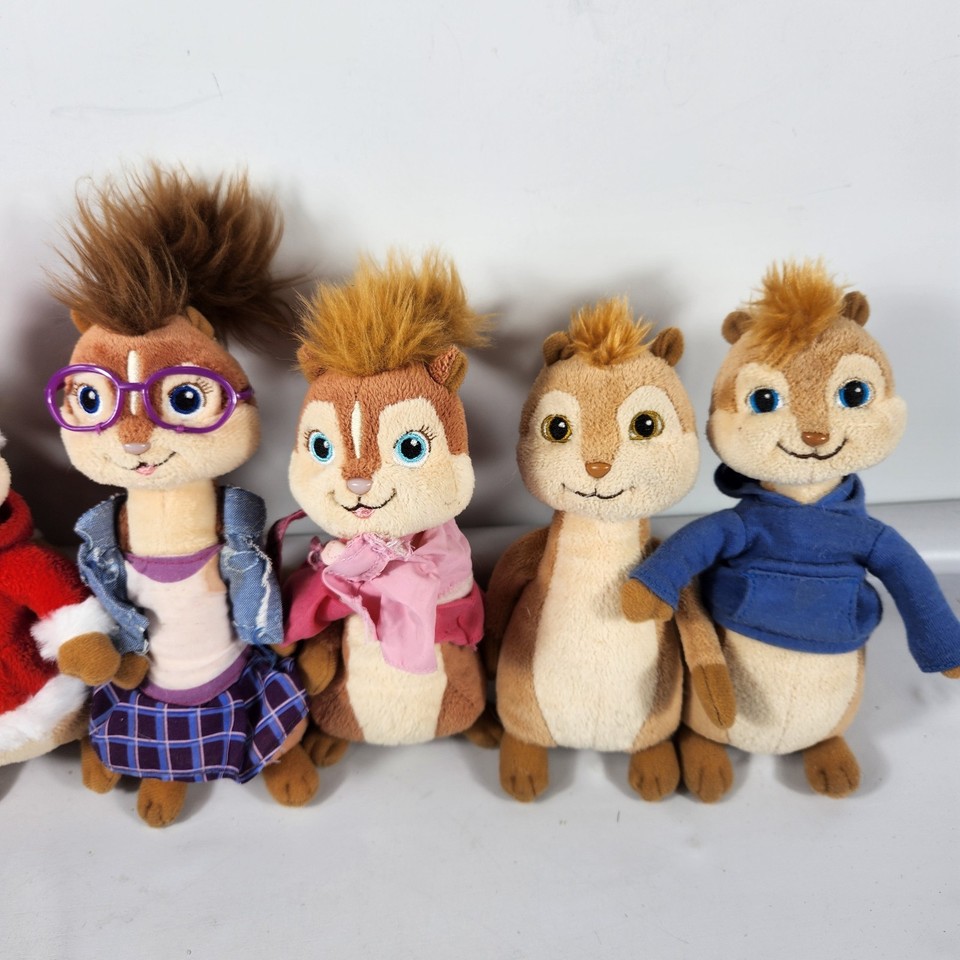 Ty Plush Alvin & The Chipmunks Lot Alvin Simon Theodore Beanie Babies ...