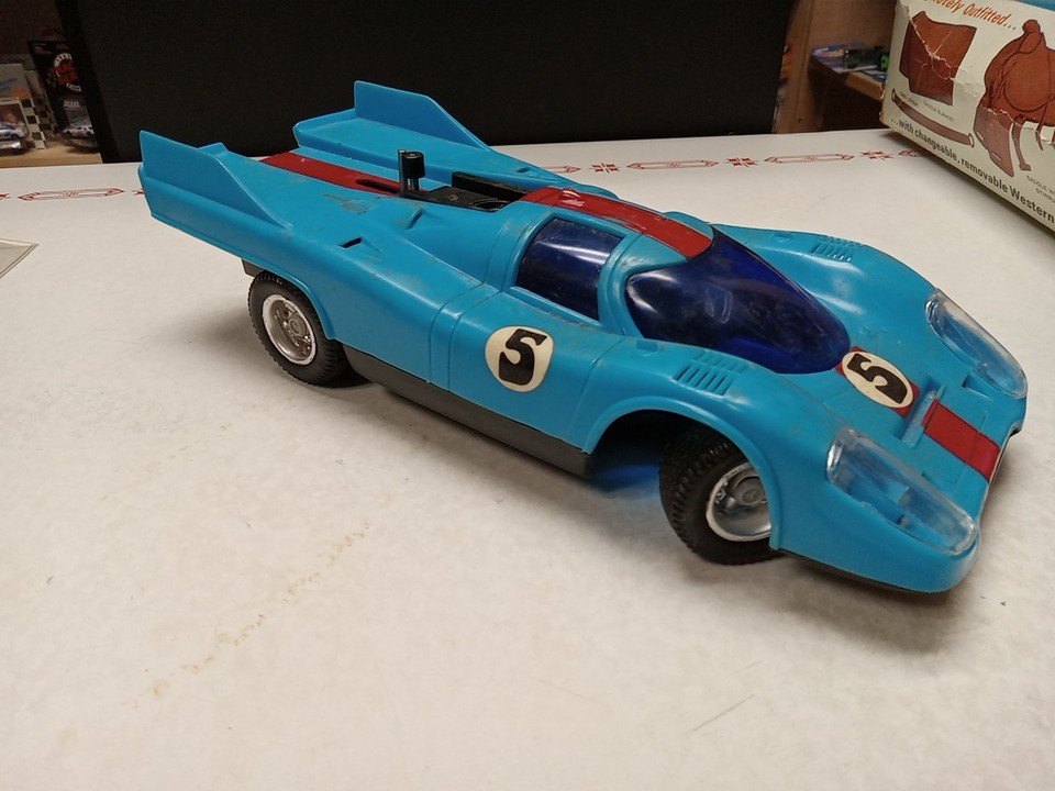 Vintage Radio Shack Tandy Battery Operated #5 BLUE Le Mans Car Hong ...