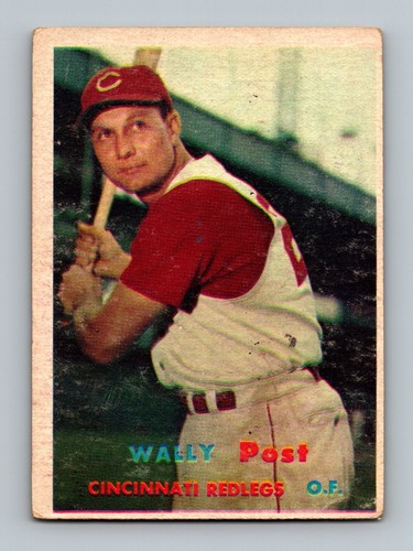 1957 Topps #157 Wally Post LOW GRADE Cincinnati Reds Baseball Card | eBay