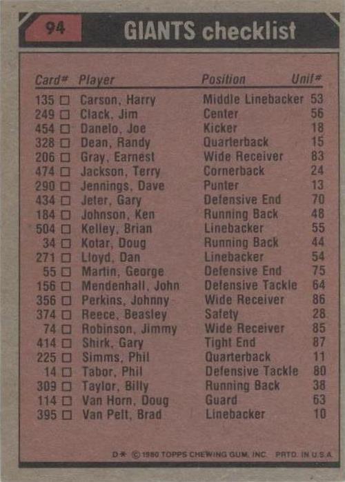 1980 Topps Billy Taylor Brian Kelley Earnest Gray #94 for sale | eBay