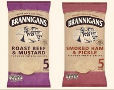 Brannigans Roast Beef and Mustard Flavour Crisps - 5 Pack for sale ...