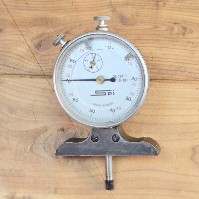 SPI Standard Dial Indicator, 0.500" Range, 0-100 & 0-50-0 Reading - 20 ...