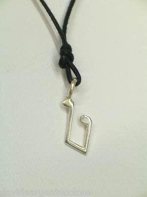 Ciondolo con NOTE MUSICALI in ARGENTO 925 - pendente CROMA -musica nota ...