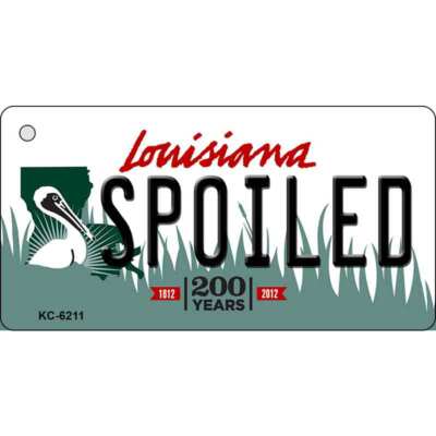 Spoiled Louisiana State License Plate Tag Novelty Key Chain KC-6211 | eBay