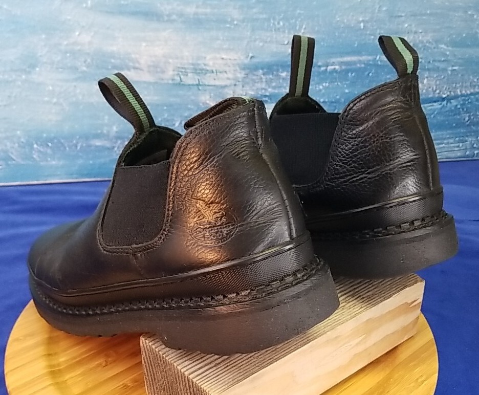 Georgia Boot Giant Romeos Slip On Work Boots Shoes Black Leather Men's ...