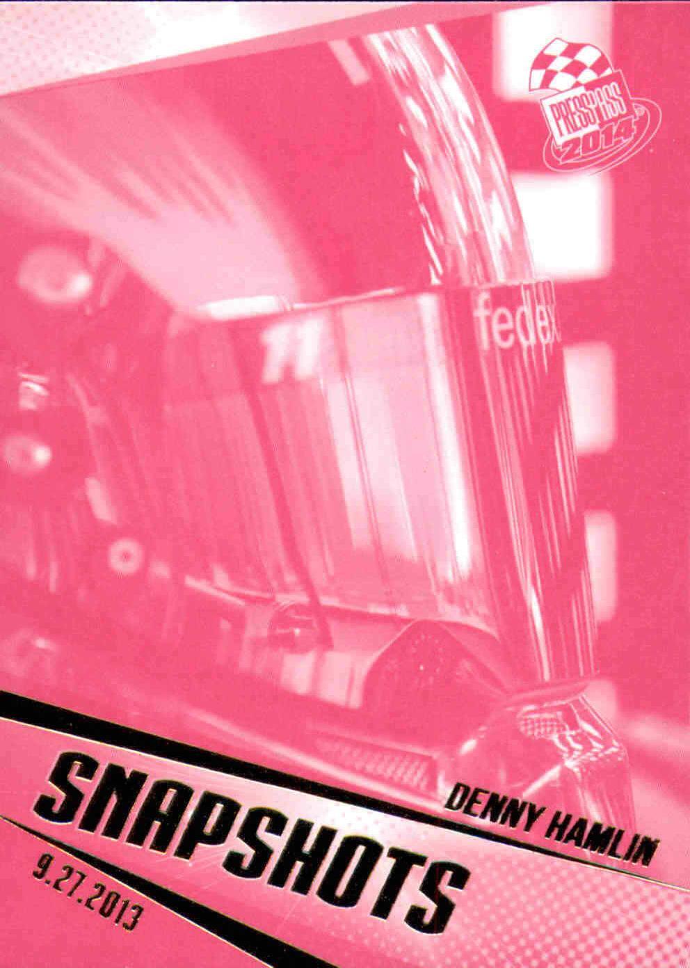 2014 Press Pass - Snapshots Denny Hamlin #98 Color Proof Magenta for ...