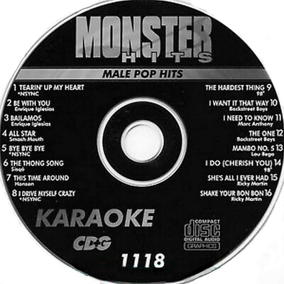 Monster Hits Karaoke CD+G MH1118 - Male Pop Hits | eBay