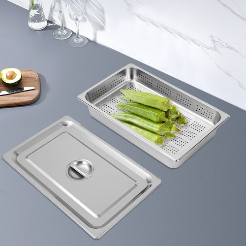 Full Size Perforated Stainless Steel Steam Table Food Pan Deep Hotel ...
