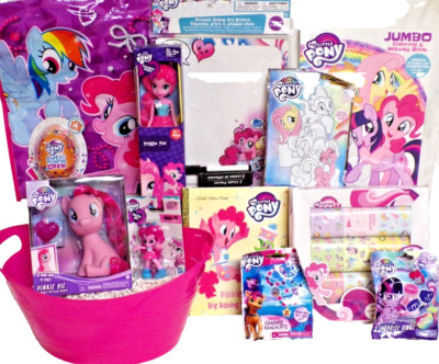 NEW MY LITTLE PONY EASTER TOY GIFT BASKET TOYS PINKIE FIGURE BIRTHDAY ...