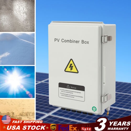 6 String Solar PV Combiner Box 63A Circuit Breaker Junction Box for ...