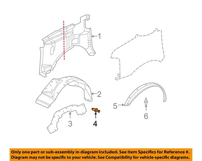 GM OEM 92-24 Aurora Fender Inner Components-Splash Shield Retainer ...
