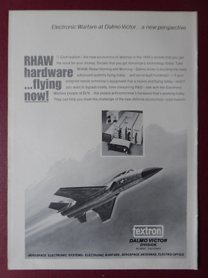 5/1970 PUB TEXTRON DALMO VICTOR BELMONT RHAW ELECTROMAGNETIC DEFENSE ...