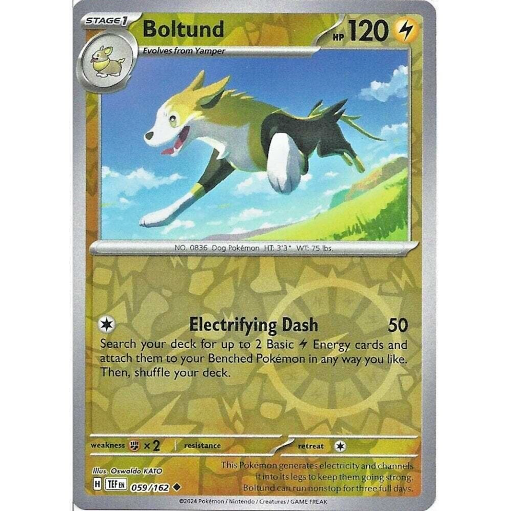 059/162 Boltund : (Reverse Holo) Card : Temporal Forces : Pokemon TCG ...