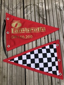 Lambretta GP 150.200 Red mod scooter flag | eBay
