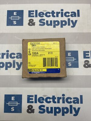 New in Box Square D QOB2100 2 pole 100 amp 120/240v Bolt on Circuit ...