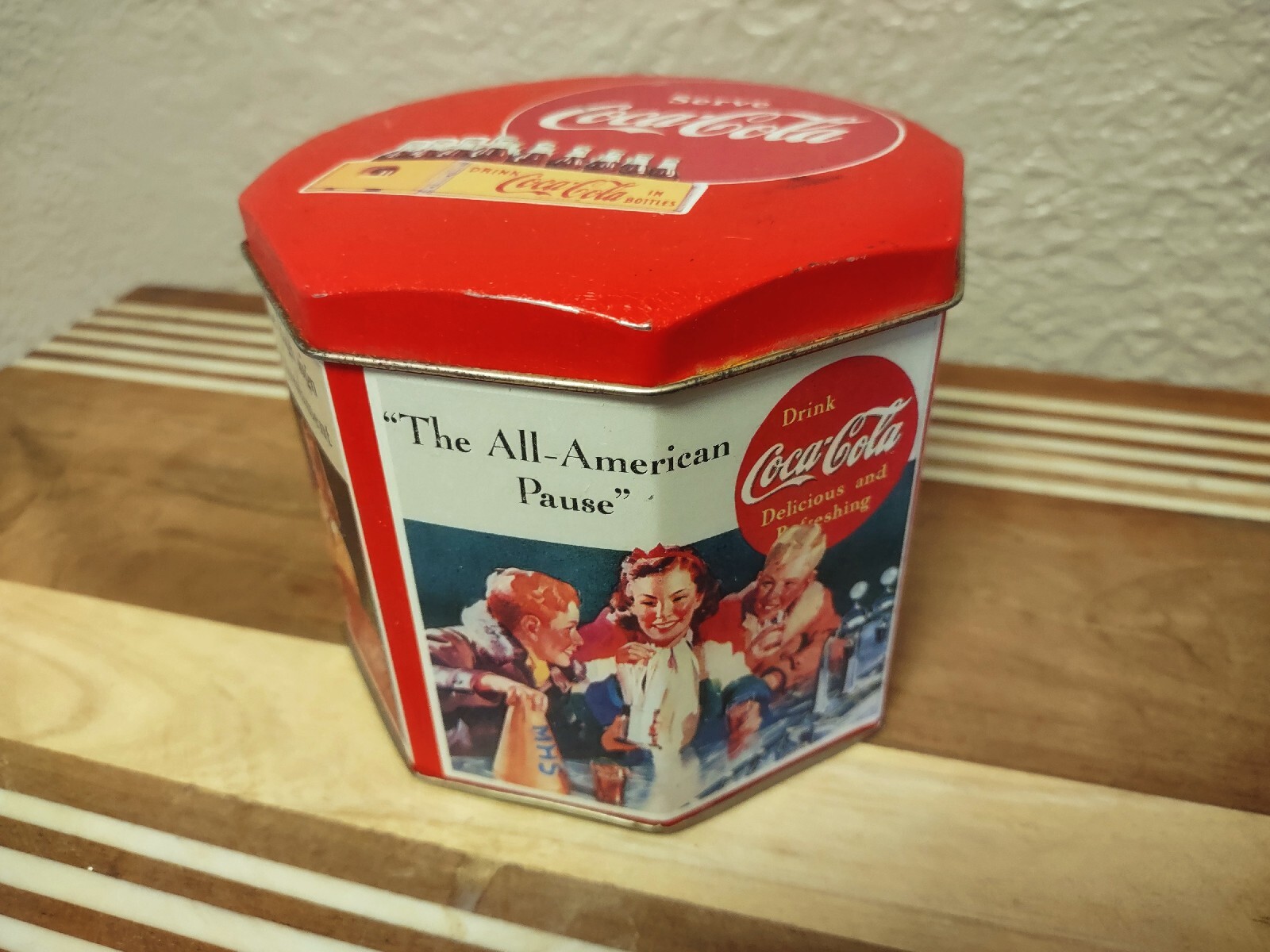 Vintage - 1992 Coca Cola Tin - The All American Pause - High Sign Of ...