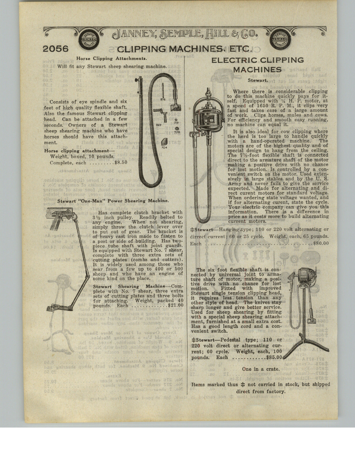 1924 PAPER AD 4 PG Stewart Horse Sheep Clipping Shearing Machine Hand ...