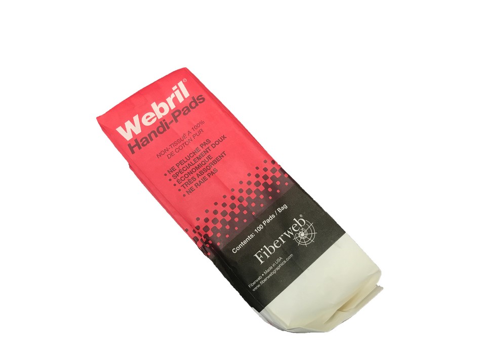 WEBRIL 4 x 4 Pure Cotton HANDI PADS 100 Per Bag Offset Printing ...
