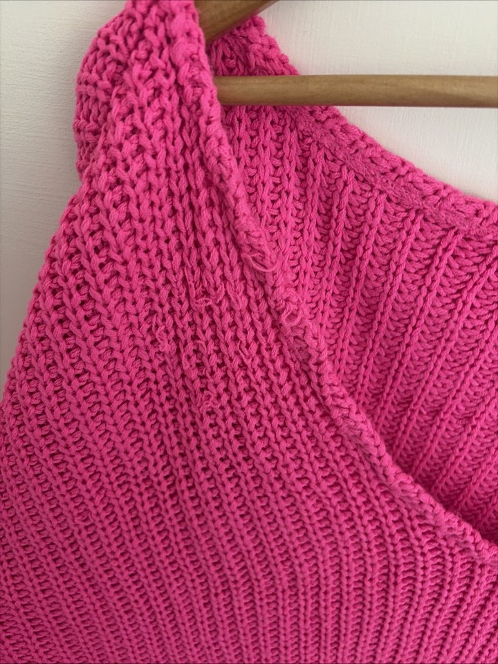 Boohoo Bright Pink Knit Jumper Size 28 Faulty | eBay UK