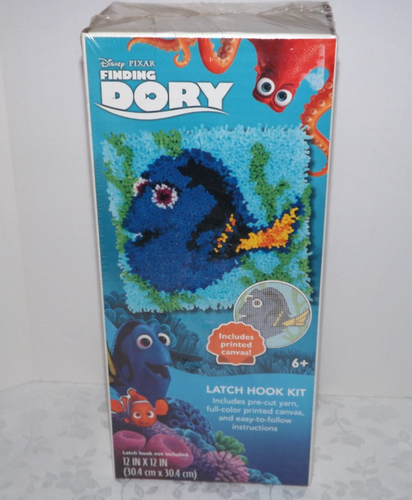 New Dimensions Disney Pixar Finding Dory Latch Hook Kit Printed Canvas ...