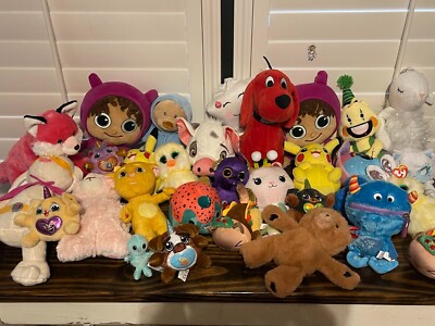 Mixed Lot of Plush Stuffed Animals Toys Various Sizes Brands Semi Blind ...