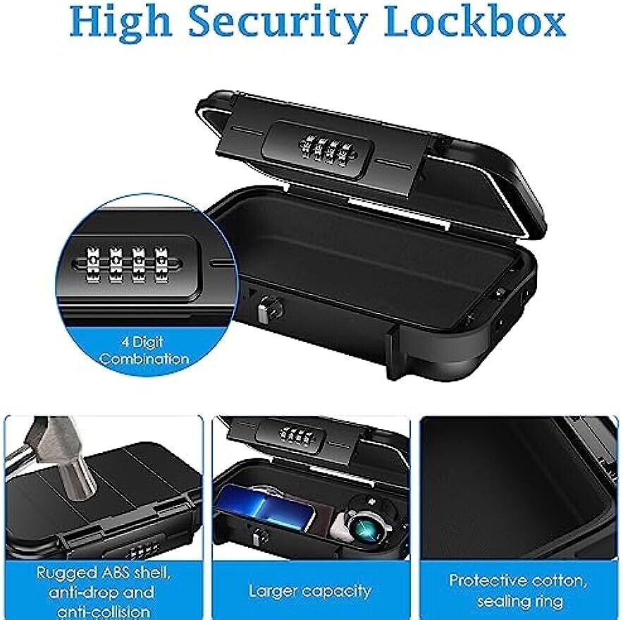 Portable Safe Box Combination Security Case Lockbox with Code ...