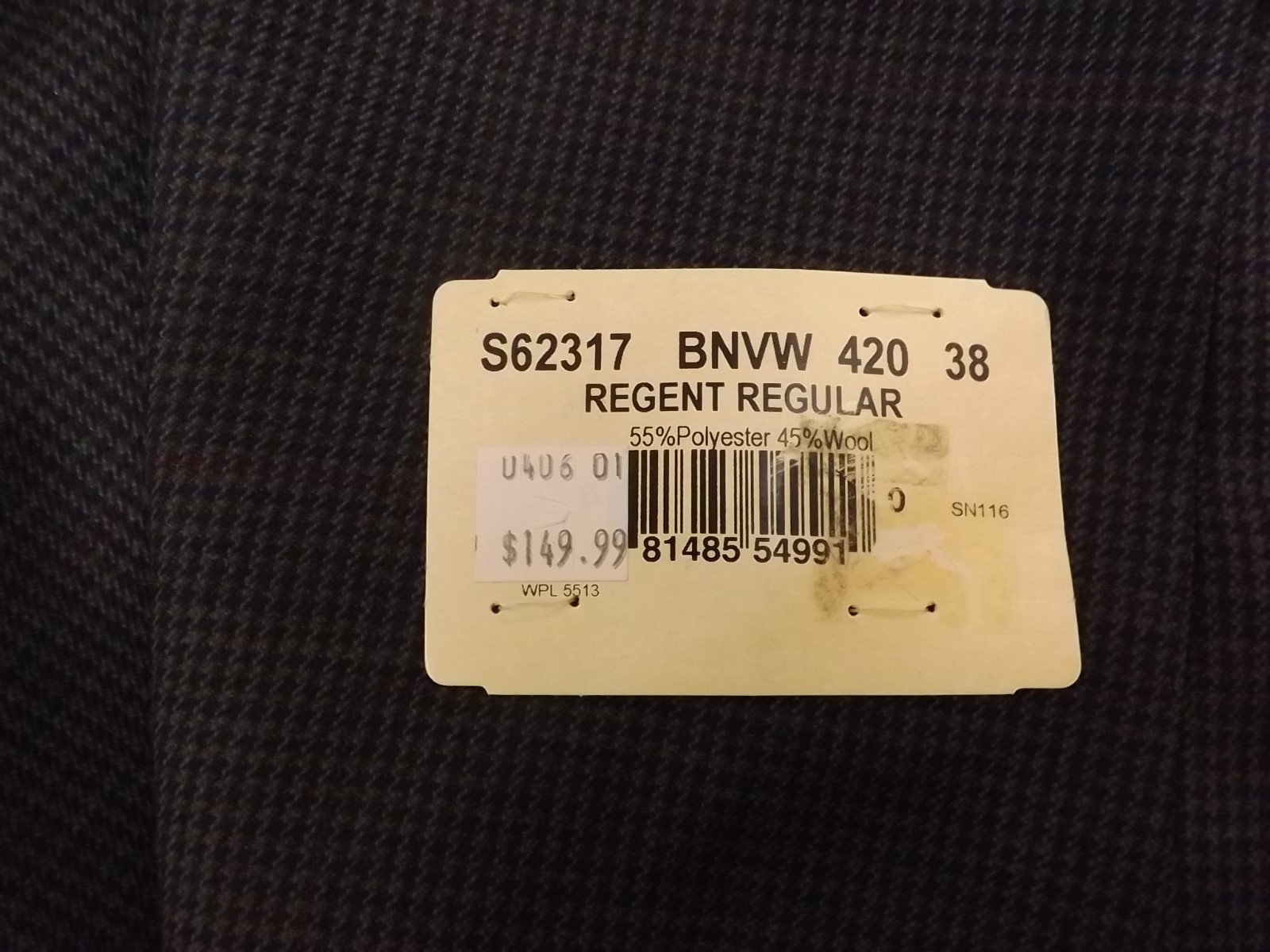 Classy! LaCrosse NEW Regent 38 Blue Grey Maroon Wool Blend Suit Jacket ...