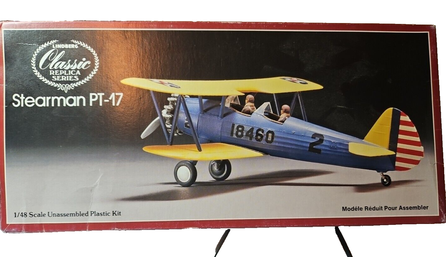 stearman pt-17 model plane kit new 1/48 Lindbergh classic replica ...