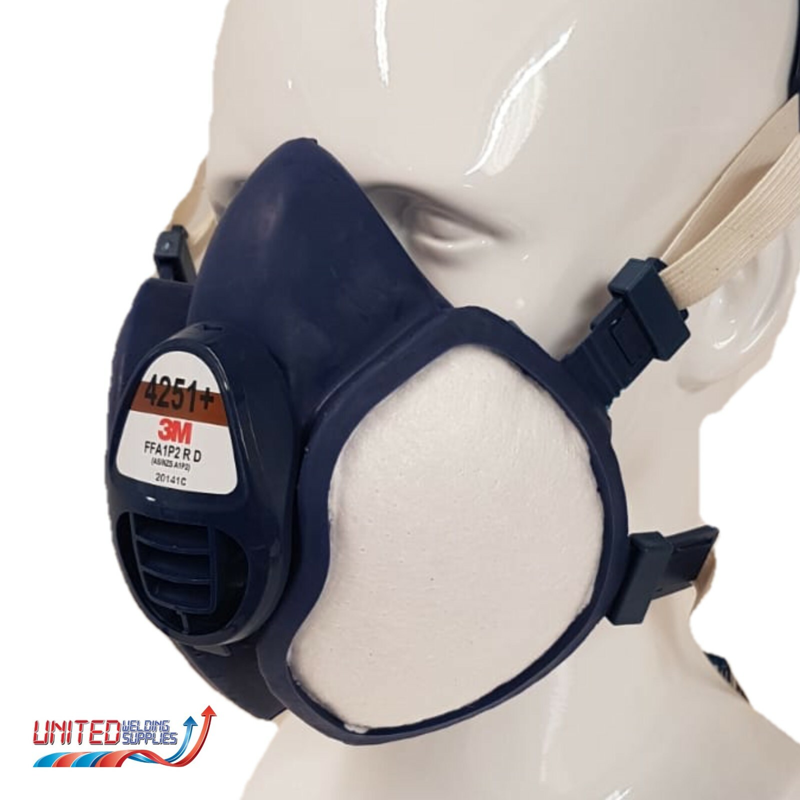 3M 4251+ Reusable Maintenance Free Half Face Respirator, FFA1P2 R D ...
