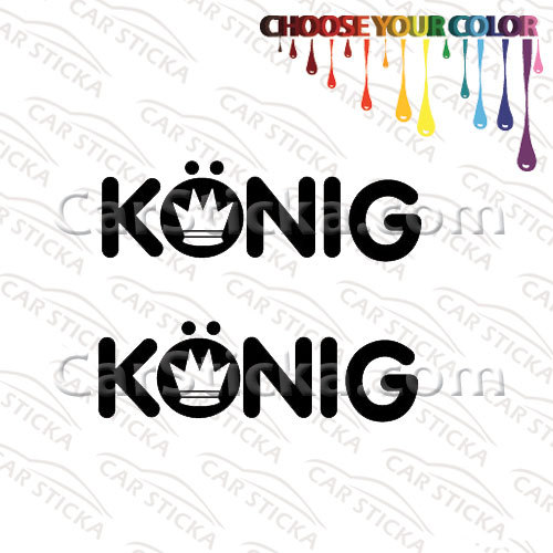 2 of 8" Konig racing aftermarket car bumper window vinyl sticker decal ...