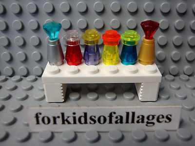 Lego Bottles on Table/Shelf: Potions Perfume Food Jars - Friends City ...