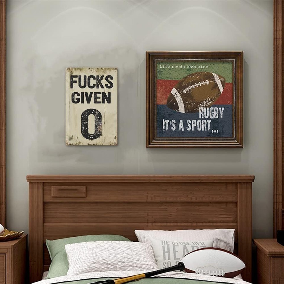 Funny Metal Tin Room Signs Mens Bedroom Sign Garage Signs Man Cave ...